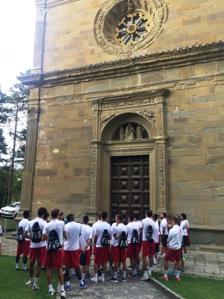 Cultura in goal, visita per Primavera Perugia calcio a Castel Rigone