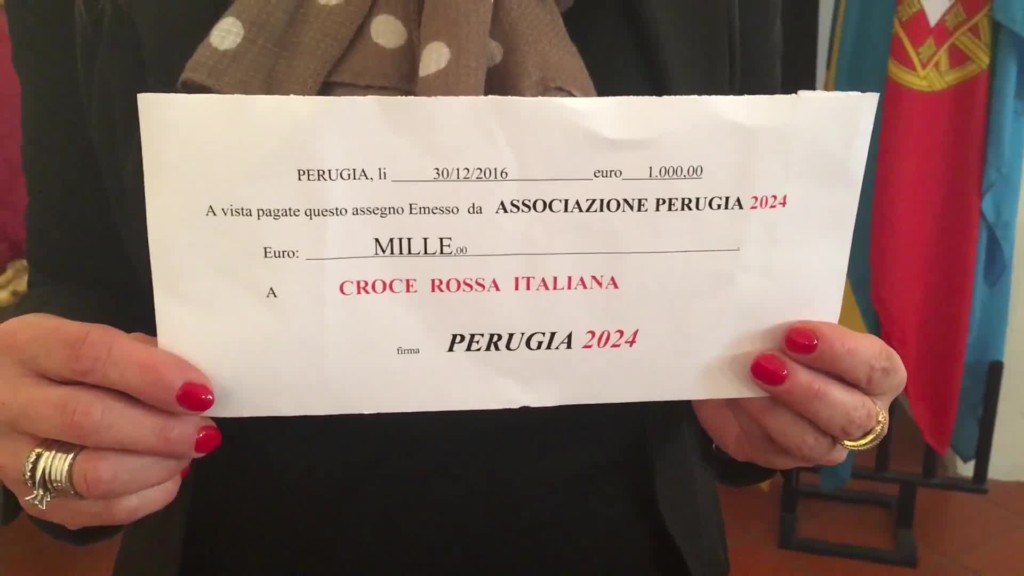 Donati 1000 euro dall’associazione Perugia 2024 per Norcia