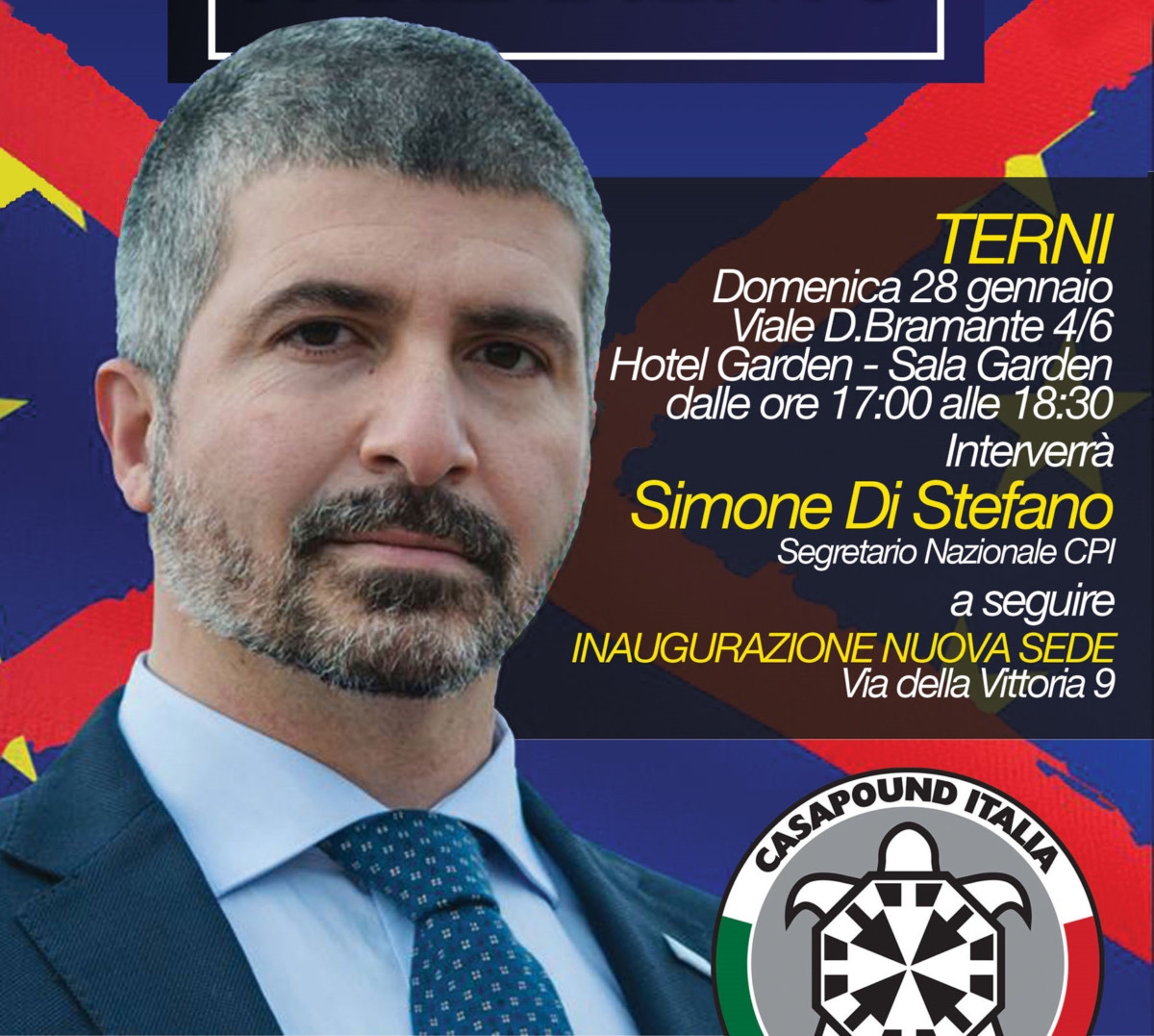 Politiche 2018, CasaPound Italia Terni, arriva Simone Di Stefano