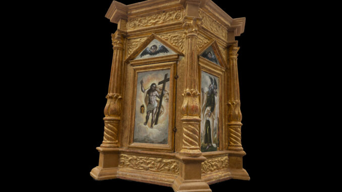 Tabernacolo di Bettona attribuito a El Greco: legno è del 1496