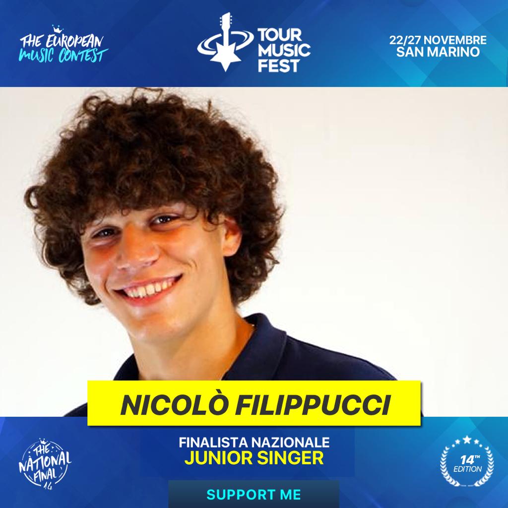 Nicolò Filippucci, perugino, Tour Music Fest a San Marino