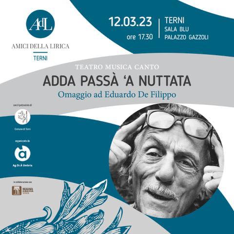 Terni omaggia Eduardo De Filippo con 'Adda passà 'a nuttata