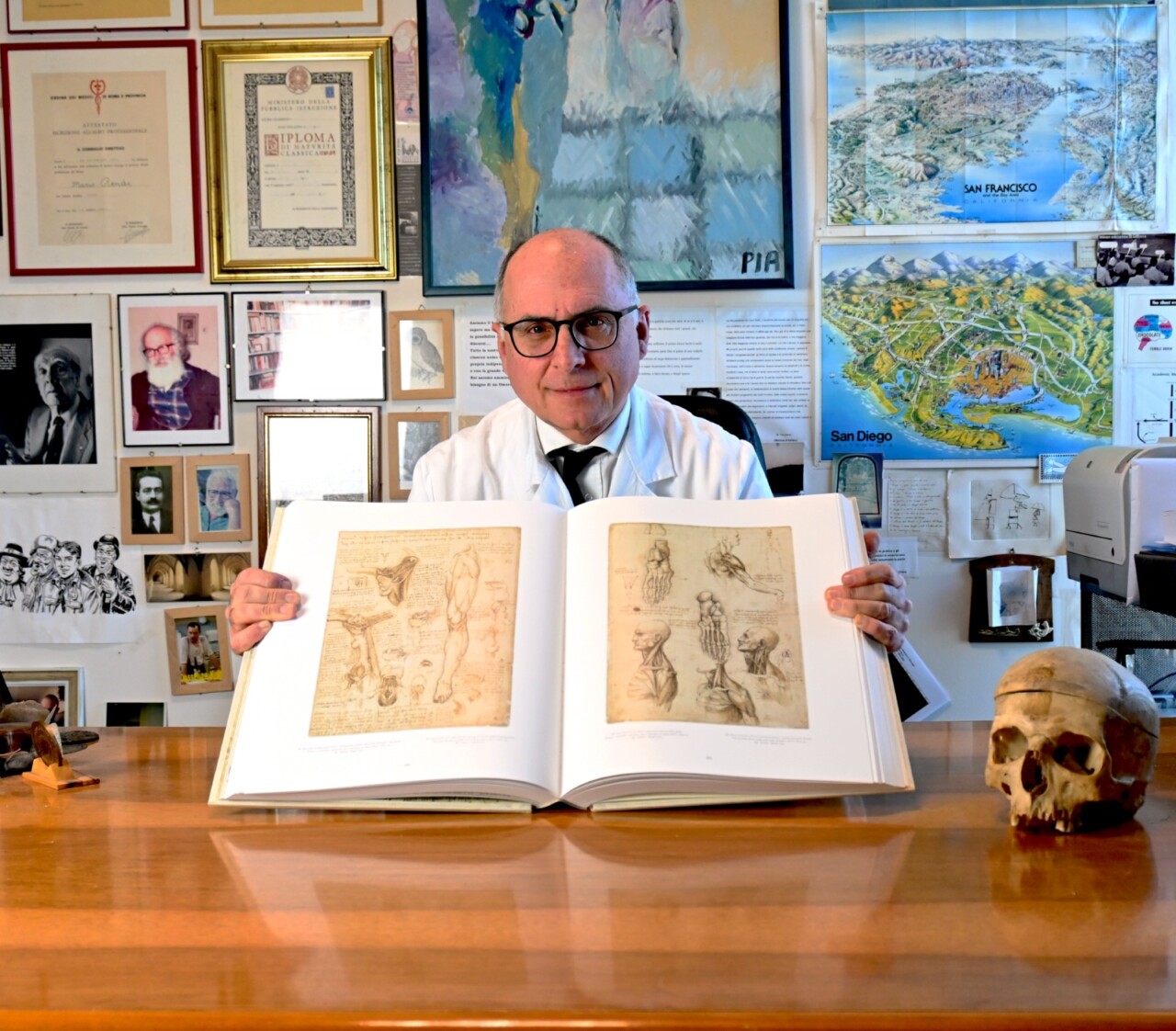 Prof Mario Rende collabora a tavole anatomiche Leonardo da Vinci